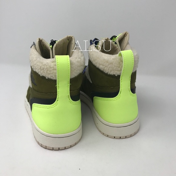 Nike | Shoes | Nike Air Jordan High Zip Up Olive Flack W Authen | Poshmark